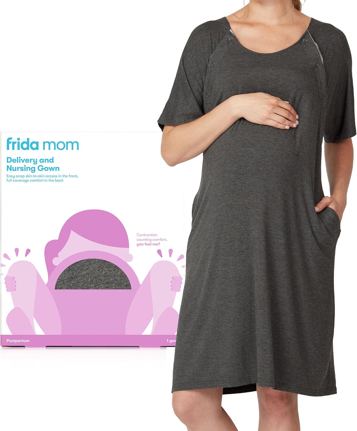 Experience Comfort and Convenience: Frida Mom Labor and Delivery Gown ...